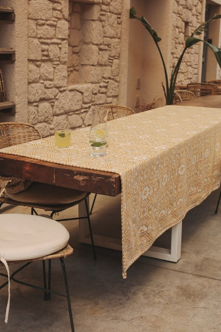 Mustard Ottoman Handwoven Blanket | Luxury Turkish Cotton | Unique ...